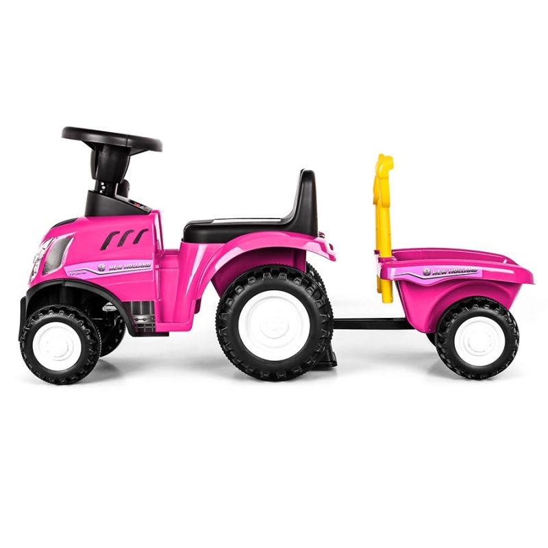 Jeździk pchacz traktor z przyczepą New Holland T7 - różowy - Sklep ...