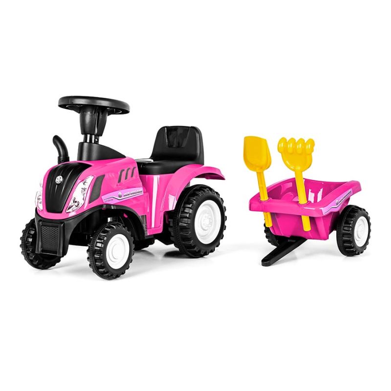 Jeździk pchacz traktor z przyczepą New Holland T7 - różowy - Sklep ...