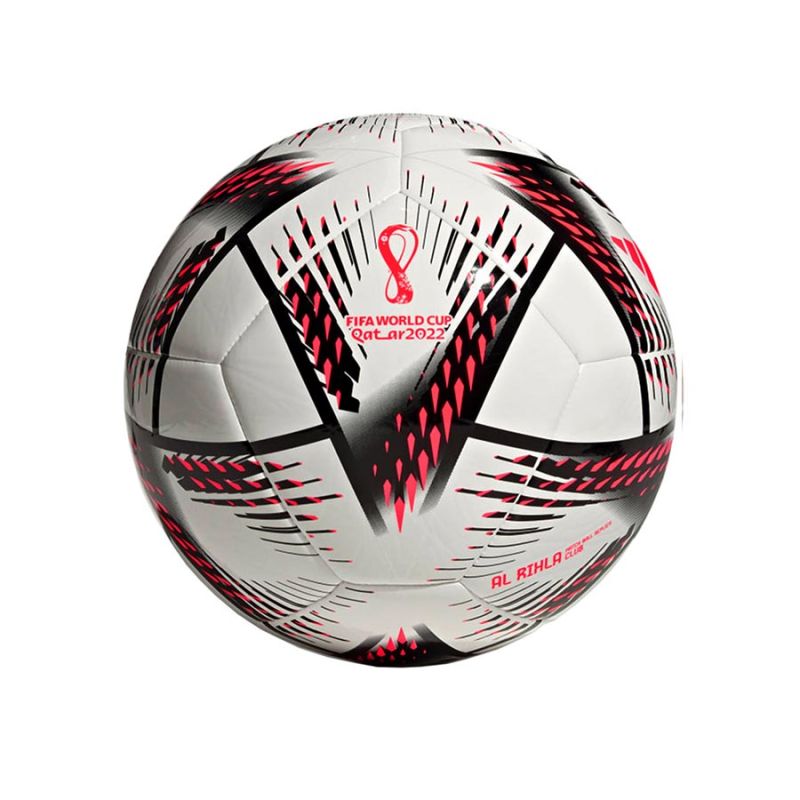 Piłka nożna Adidas Al Rihla Club Ball H57778 - biało-czarno-różowa 5 ...