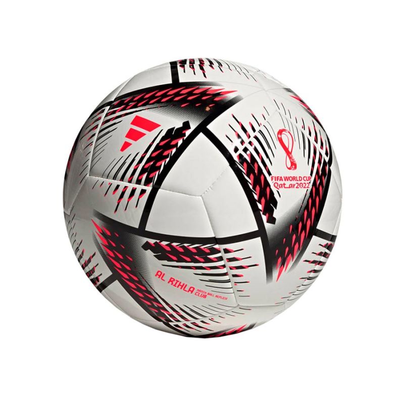 Piłka nożna Adidas Al Rihla Club Ball H57778 - biało-czarno-różowa 5 ...